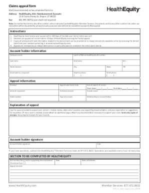 Fillable Online Claims appeal form Fax Email Print - pdfFiller