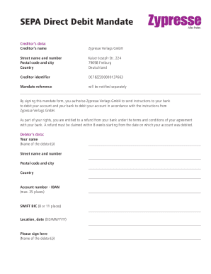 Fillable Online Guidelines for the Appearance of Mandates for the SDD ...