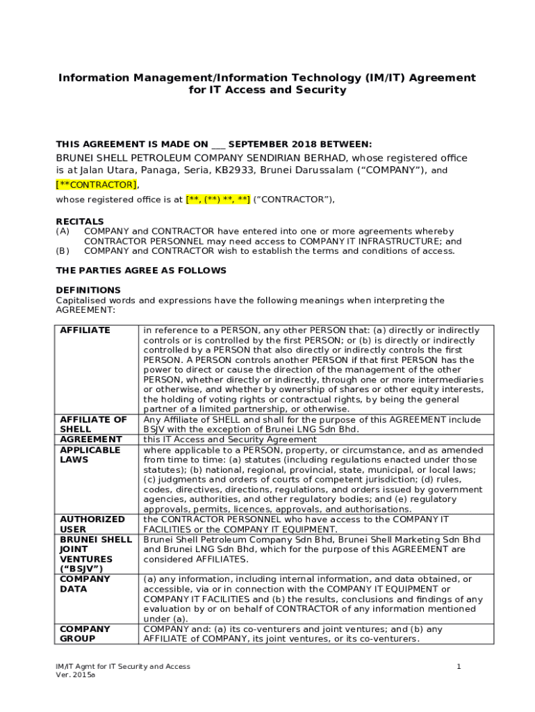 1 Army IT User Access Agreement, SEP 2021 ... Doc Template | pdfFiller