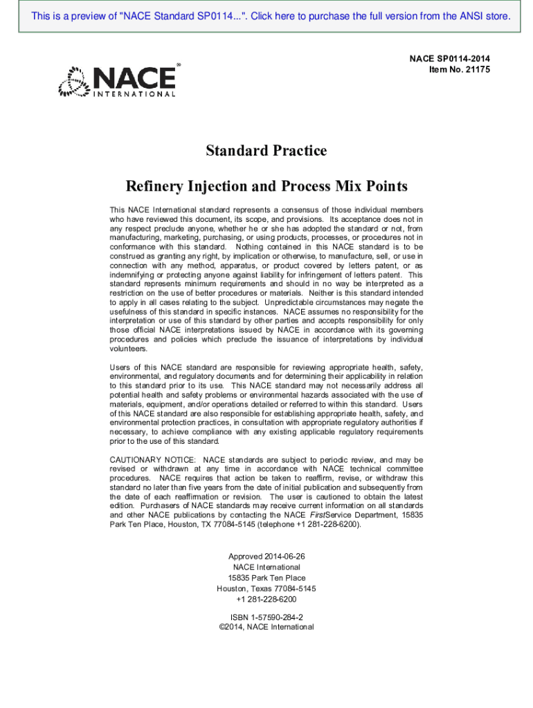 Fillable Online Standard Practice Refinery Injection and Process Mix ...