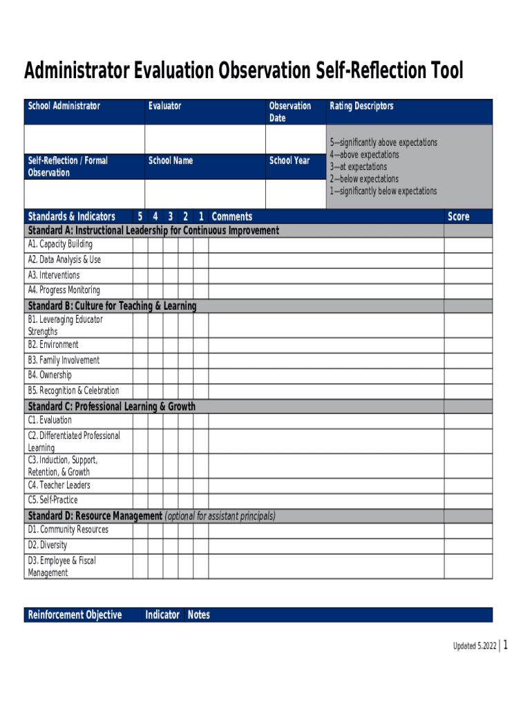 State Approved Tools: Administrator Evaluations Doc Template | pdfFiller