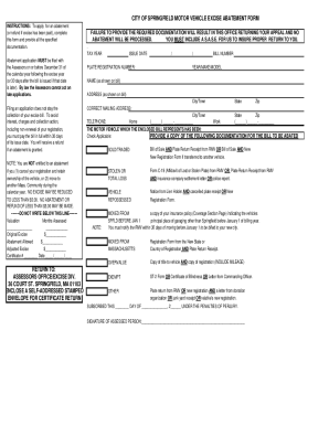 Fillable Online When am I eligible for motor vehicle excise abatement ...