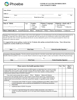 Fillable Online Recipient Registration and Vaccine Administration form ...
