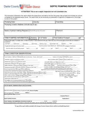 Fillable Online Septic Tank Inspection/Pumping Report Fax Email Print ...
