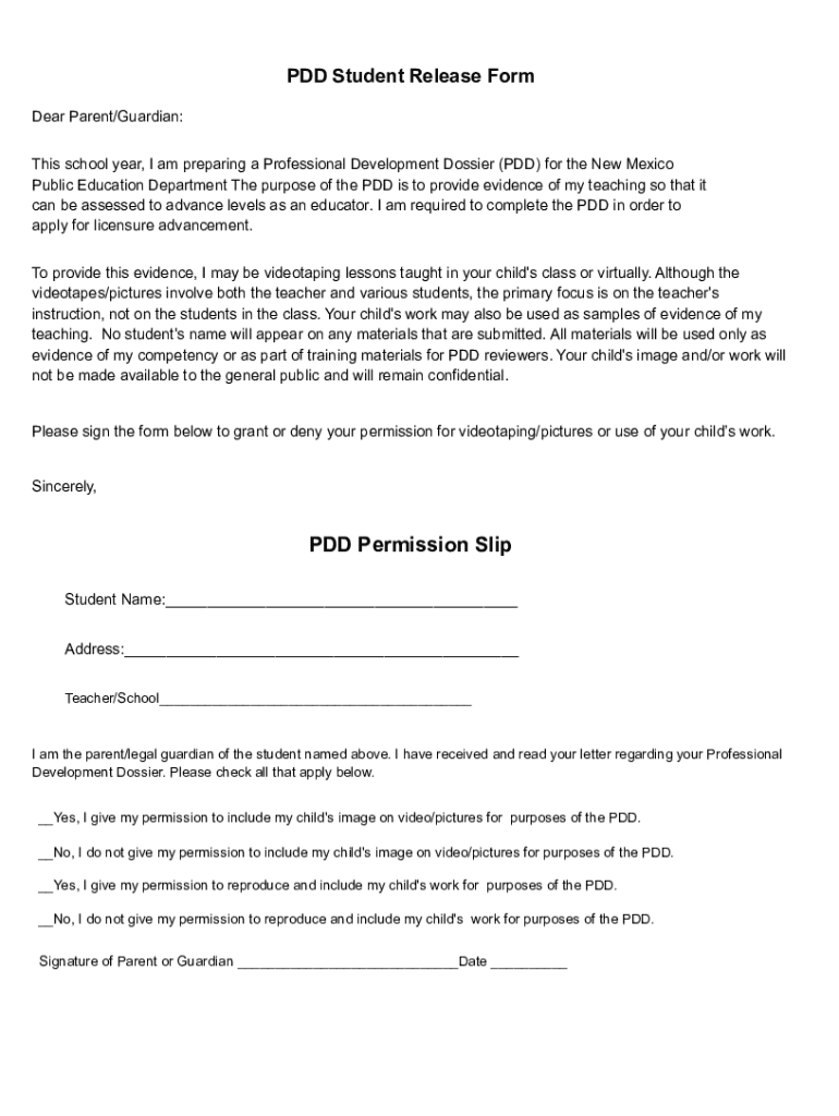 Completable En línea PDD Student Release Form Eng/Spanish Fax Email ...