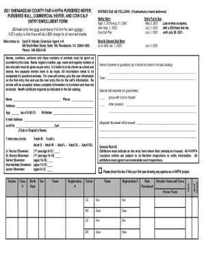 Fillable Online 4-h/ffa beef entry form Fax Email Print - pdfFiller