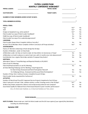 Fillable Online Assistant Patrol Leader Certificate - BSA CAC Scout ...