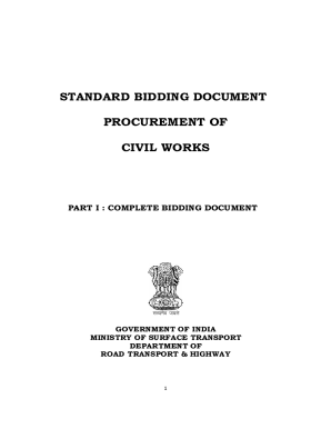 Fillable Online standard bidding document procurement of civil works ...