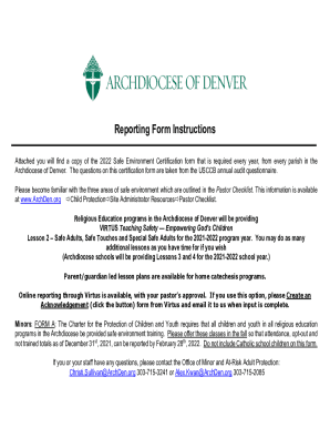 Fillable Online Parish Safe Environment Certification 2022 ...