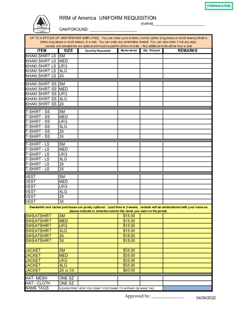 Fillable Online T-Shirt Survey Form Template Fax Email Print - pdfFiller