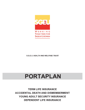 Fillable Online Life and Accidental Death and Dismemberment Insurance ...