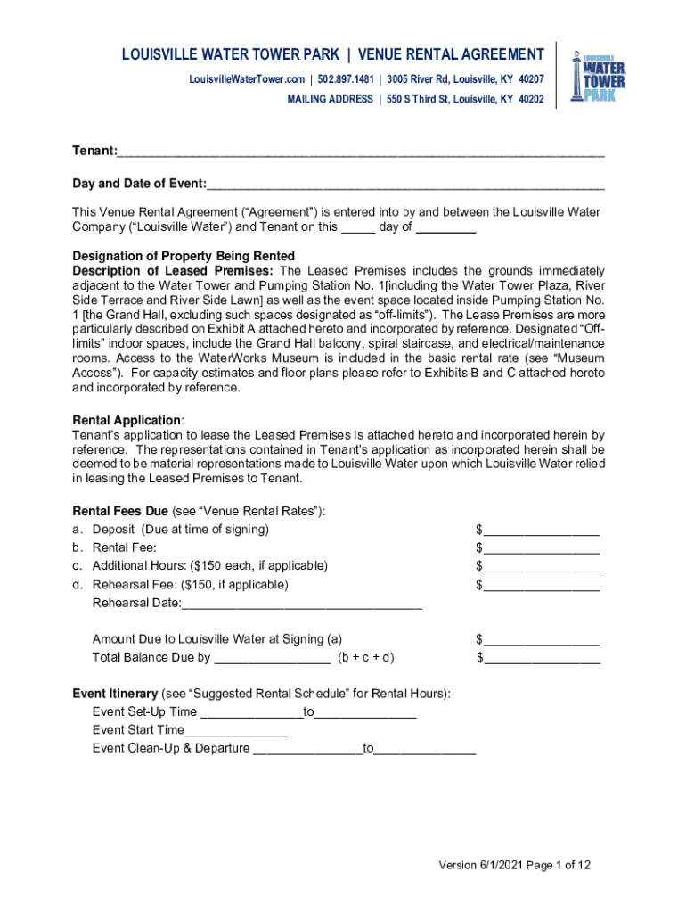 Fillable Online Wedding Open House at Louisville Water Tower Park Fax Email Print - pdfFiller