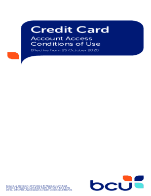Fillable Online Credit Card Key Facts Sheet - bcu Fax Email Print ...