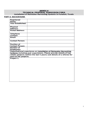 RFQ21-278 Technical Submission . ... Doc Template | pdfFiller