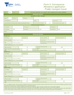Fillable Online Fillable Online Form 3: Conveyance Allowance ...