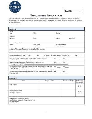 Fillable Online ABC COMPANY EMPLOYMENT APPLICATION Fax Email Print ...