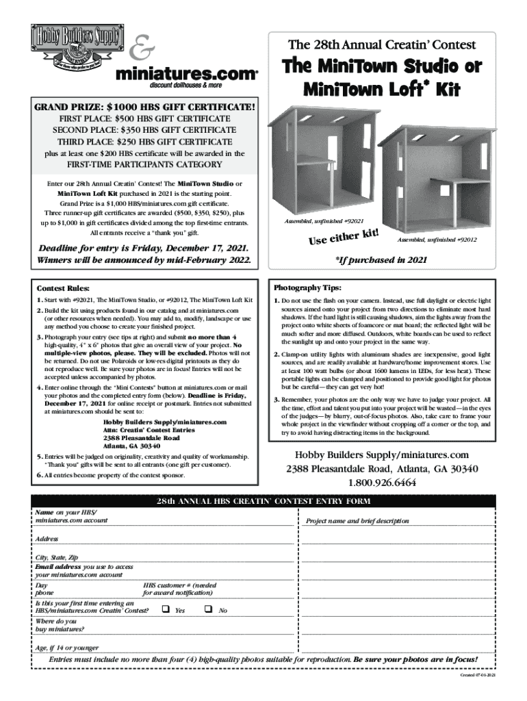 Fillable Online $250 HBS GIFT CERTIFICATE - Miniatures.com Fax Email ...