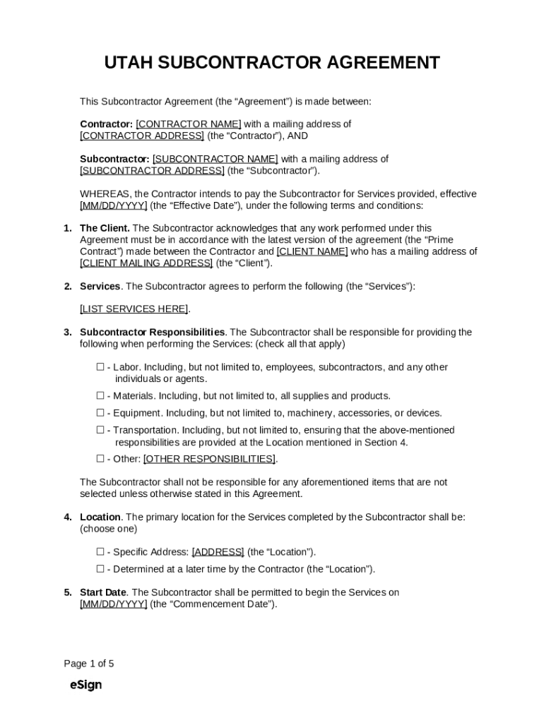 Free Utah Employment Contract Templates - PDFWord Doc Template | pdfFiller