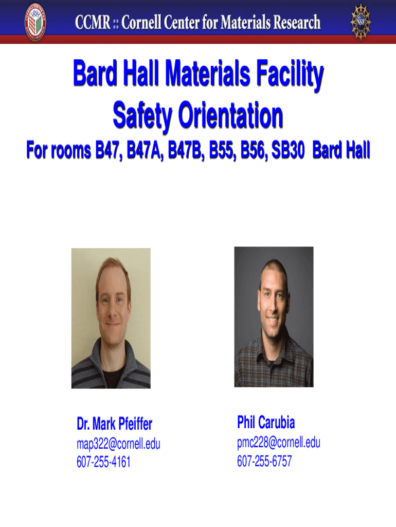 Fillable Online Bard Hall - Department of Materials Science and ...