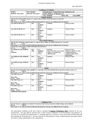 Fillable Online Vendor Certificate of Volatility form DNx-DIO-403 Fax ...