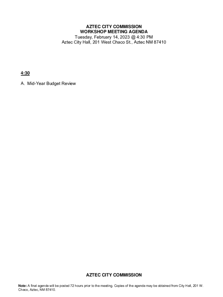 Fillable Online Fillable Online aztecnm CITY OF AZTEC CITY COMMISSION ...