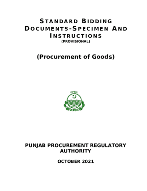Standard Templates/Bidding Documents Doc Template | pdfFiller