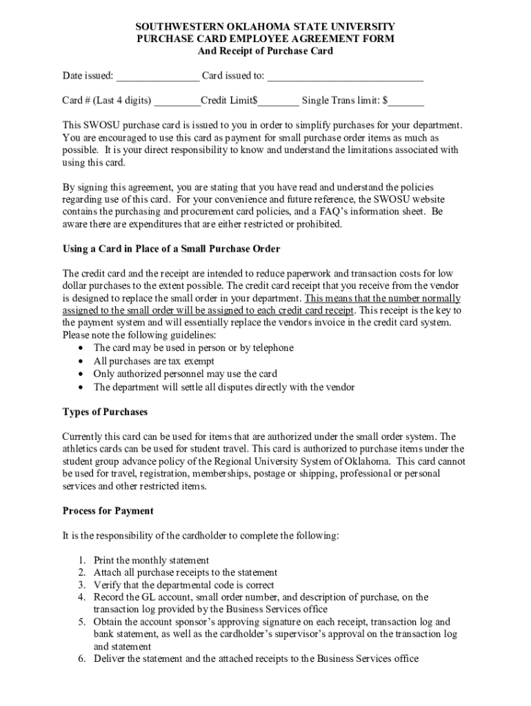 Fillable Online Purchase Card Request Fax Email Print - pdfFiller