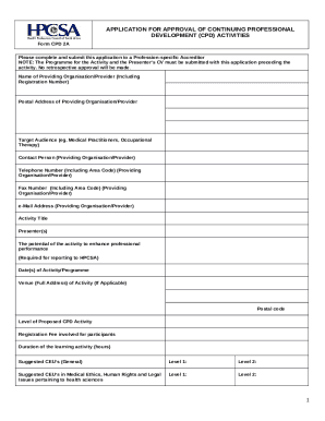 The CPD Certification Service - CPD Accreditation ... Doc Template | pdfFiller