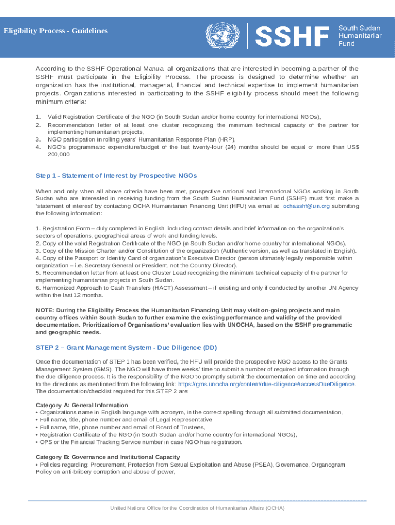 HPF - Registration for NGOs Doc Template | pdfFiller