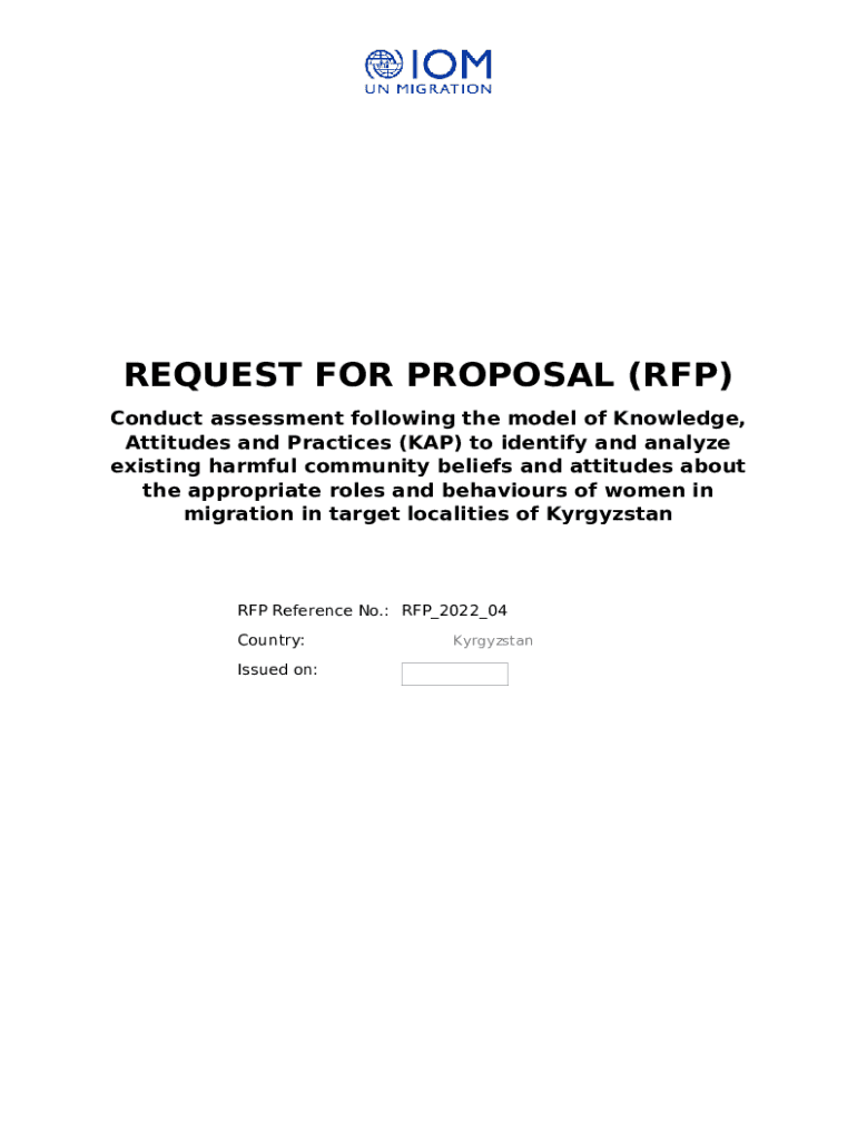 Request for Proposal (RFP) to conduct assessment following the Doc Template | pdfFiller
