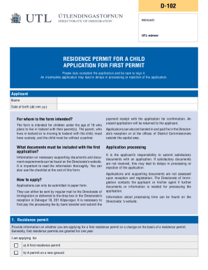 Fillable Online Application for a residence for a 'long-term third ...