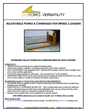 Fillable Online Fast fork adjustable clamp on bucket forks / pallet ...