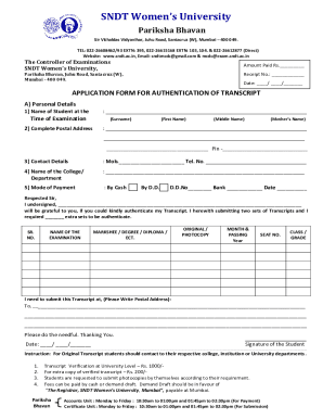 Fillable Online sndt ac Pariksha Bhavan Sndt - Fill Online, Printable ...