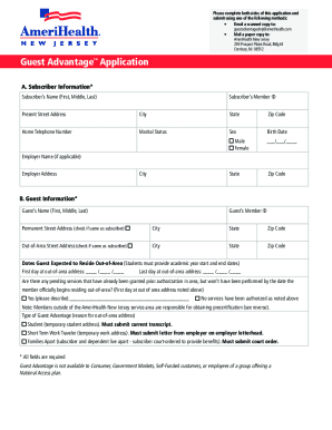 Fillable Online Guest Advantage Application Fax Email Print - pdfFiller