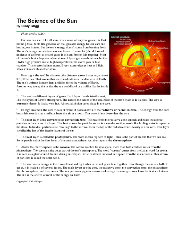 Fillable Online Our steady sun: a problem for billions of years Fax ...