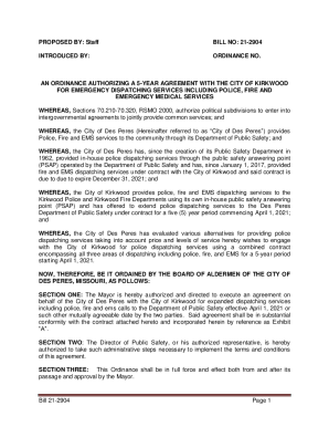 Fillable Online AGREEMENT FOR EMERGENCY MEDICAL SERVICE ( ... Fax Email ...