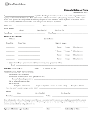 Fillable Online Patient Forms - Reno Diagnostic Imaging Fax Email Print ...