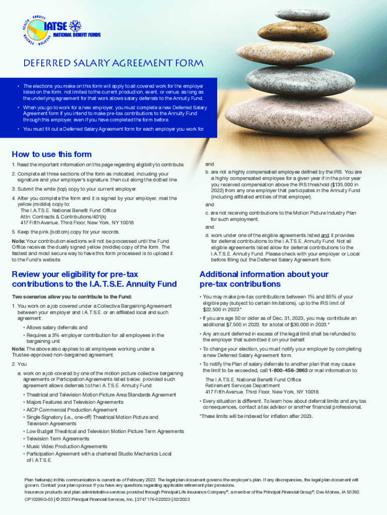 Fillable Online How to use the Income Deferral Agreement Form Fax Email ...