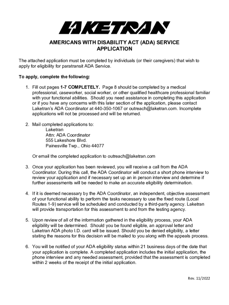 Fillable Online AMERICANS WITH DISABILITY ACT (ADA) SERVICE ... Fax ...