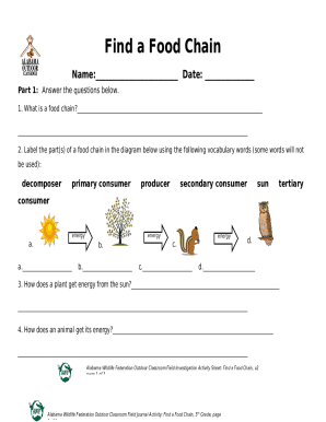 Find a Food Chain Doc Template | pdfFiller