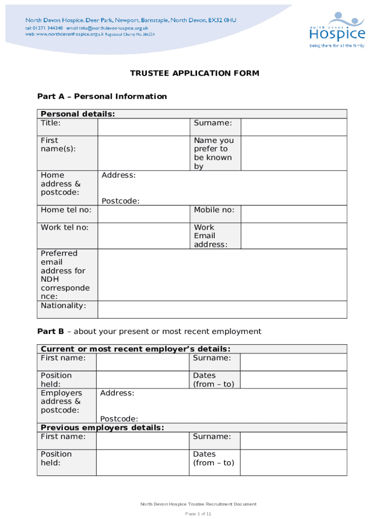 RIC Additional Trust Details Doc Template | pdfFiller