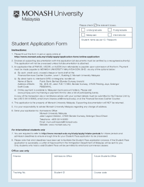Fillable Online International Application Form Monash University PDF ...