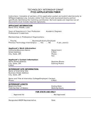 fy23 application Doc Template | pdfFiller
