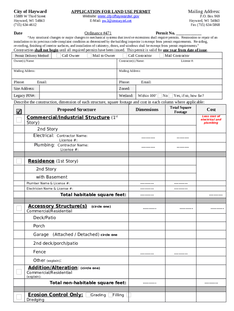 Land Use fill-in Doc Template | pdfFiller