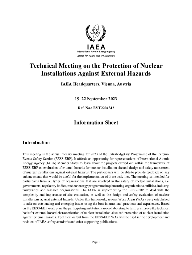 Fillable Online Workshop on the Application of the IAEA Safety Standards ... Fax Email Print ...
