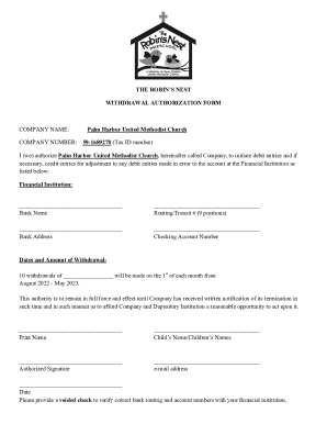 Fillable Online Withdraw Authorization form 2022-23.docx Fax Email ...