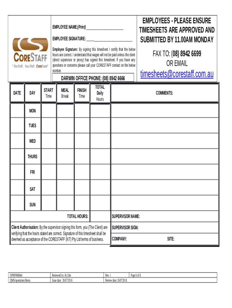 PACS TIMESHEET Lunch/Recess Coverage (SEIU Only) Doc Template | pdfFiller
