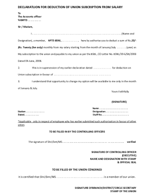 Fillable Online Deduction of Union Membership Dues Sample Clauses Fax ...