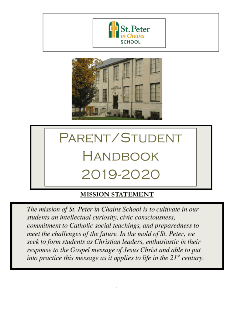 Fillable Online Saint Peter School Mission Statement Belief Statements: Fax Email Print - pdfFiller