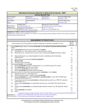 Fillable Online Manufacturer Disclosure Statement For Medical Device ...